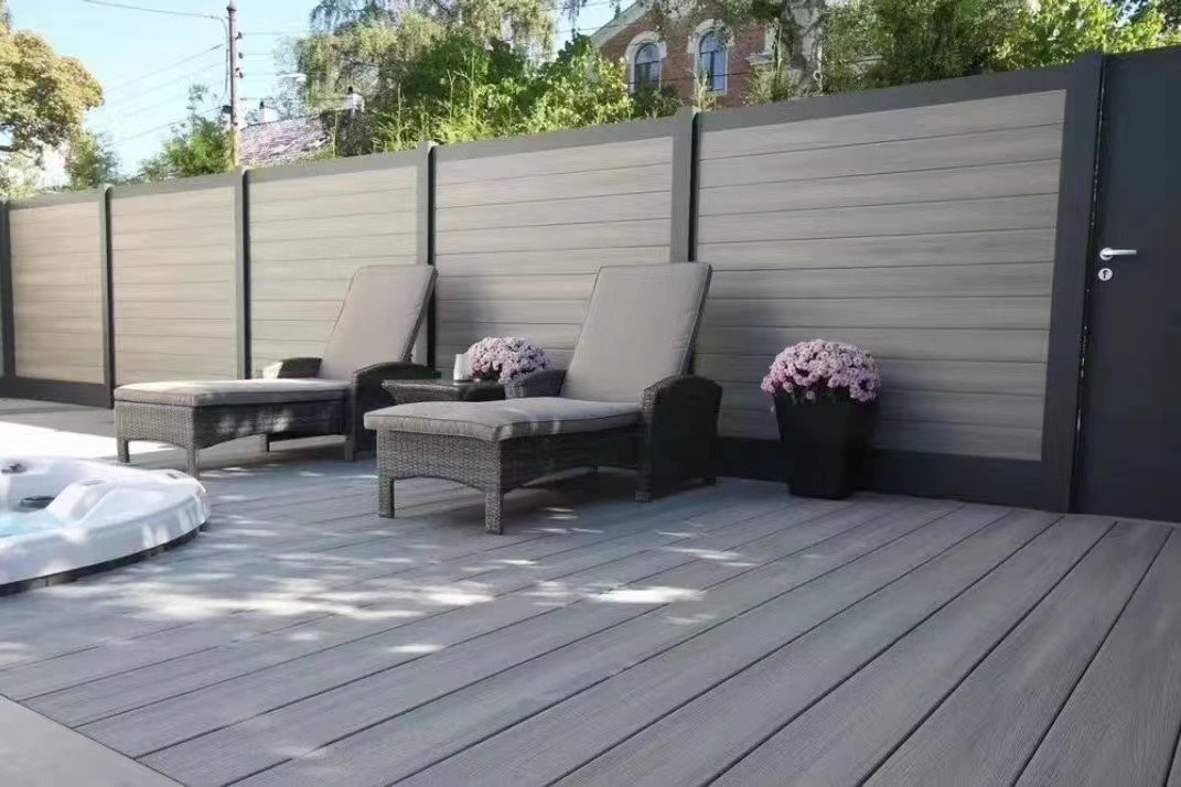 Garden European Market Wpc Fence Boards Modern Wood Plastic Composite ...