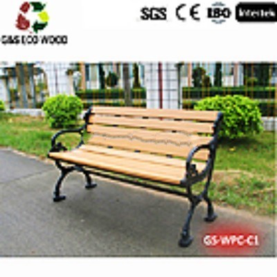 Solid Plastic Outdoor Park WPC Chair Polimer WPC Garden Bench Wood ...