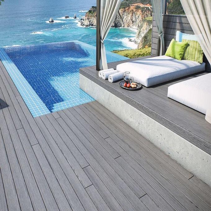 Chemical Resistant WPC Co Extrusion Decking 50mm Deck Boards Plastic Composite