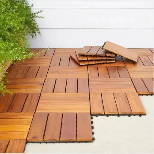 30 X 60CM Coffee WPC DIY Decking Solid Recycled Plastic Decking Boards