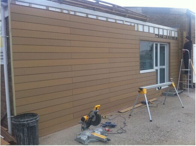 117 X 14MM Graphic WPC Wall Panel Wpc Outdoor Wall Cladding